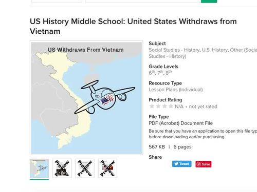 US History Middle School: United States Withdraws from Vietnam | TPT