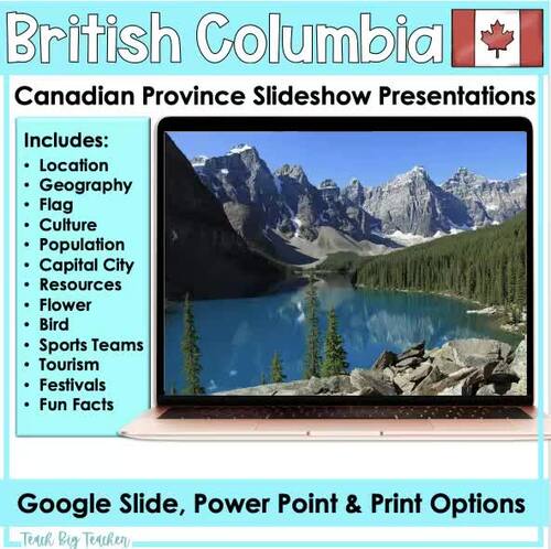 Canadian Geography: British Columbia by Teach Big Teacher | TPT