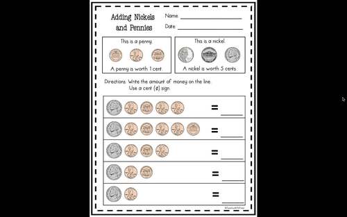 Counting Coins: Nickels and Pennies by TeachwithMsPriest | TPT