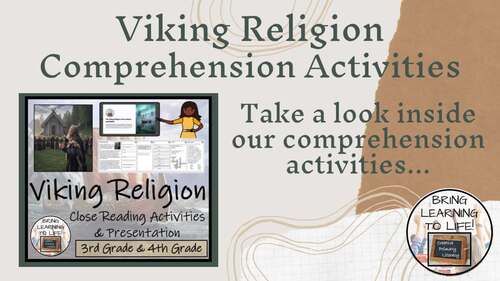Viking Religion Close Reading Passage & Comprehension Activities | 3rd ...