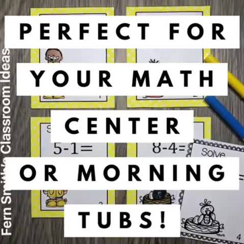 Subtraction Task Cards by Fern Smith's Classroom Ideas | TPT