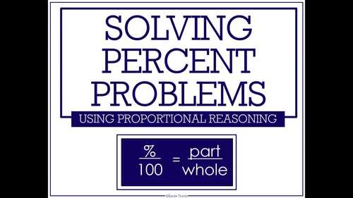 Solving Percent Problems Teaching PowerPoint 7th Grade Math Part Whole ...