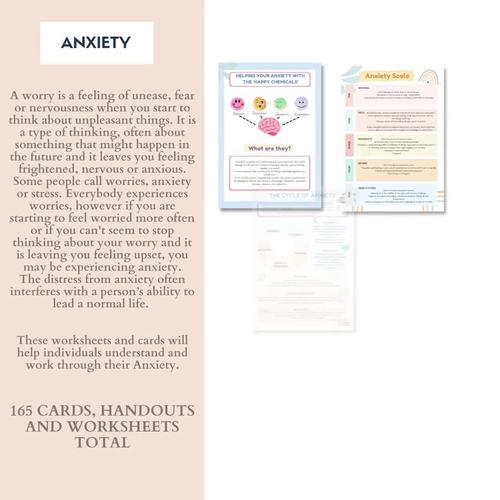 Anxiety resource mega bundle, coping skills, worries anxiety relief ...