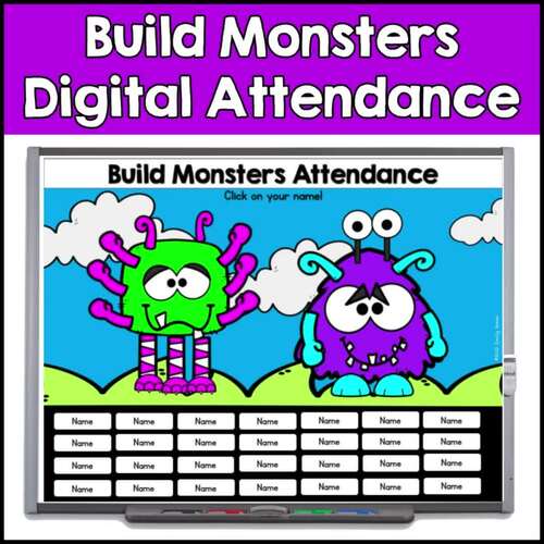 Build Monsters - Editable Digital Attendance PowerPoint Presentation