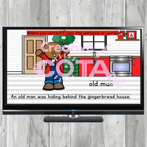 Christmas Gingerbread Man Visual Perceptual Skills Writing Prompts With ...