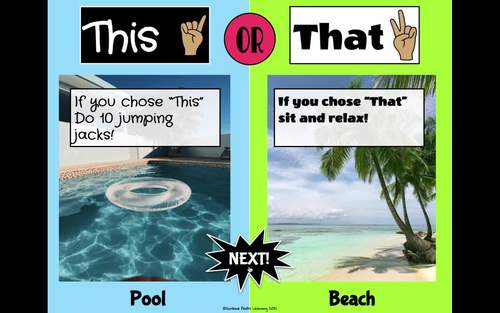 Summer This or That Digital End of the Year Party Game for Google Slides