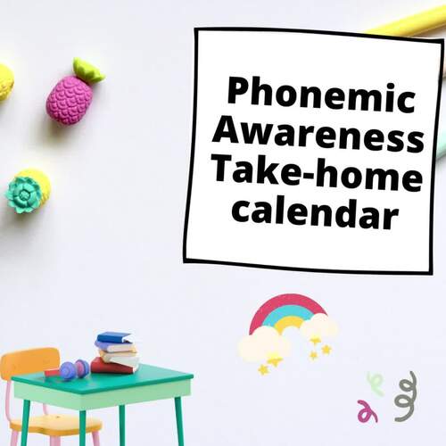 Phonemic Awareness Take Home Calendar / Homework by Valeria Craig
