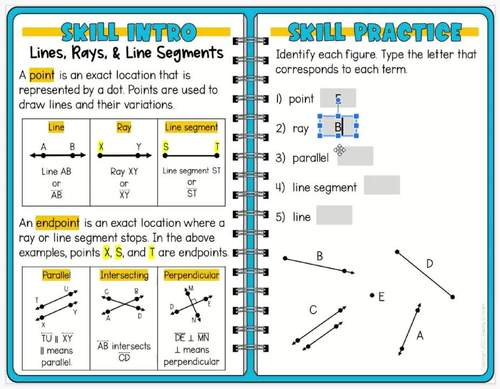 4th Grade Geometry Digital Math Practice & Quiz Google Distance Learning