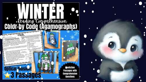 Winter Color by Code Reading Comprehension (3rd, 4th, 5th Grade ...