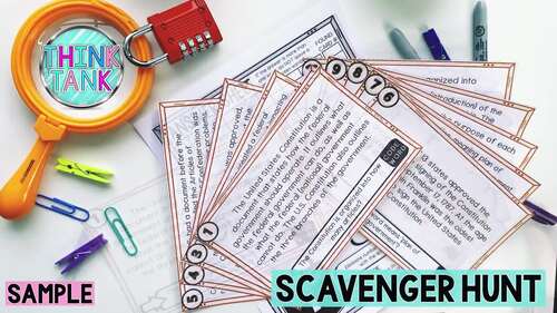 The Sun Scavenger Hunt Reading Comprehension Activity - Solar System
