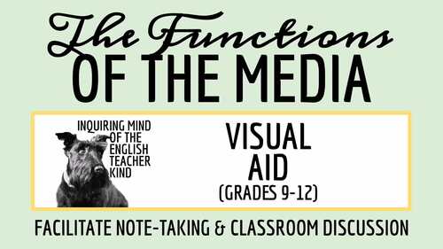 Media Functions PowerPoint for High School (Introduction to Journalism)