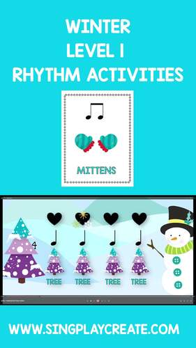 Winter Rhythm Activities LEVEL 1 : Compose and Rhythm Play Along Activities