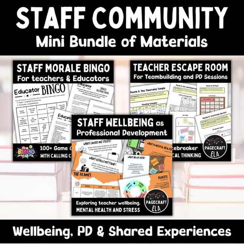 Staff Community and Connections Mini Bundle for Professional Development