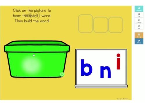 BOOM CARDS™ Phonics Short i Vowel Digital Distance Learning w/Audio