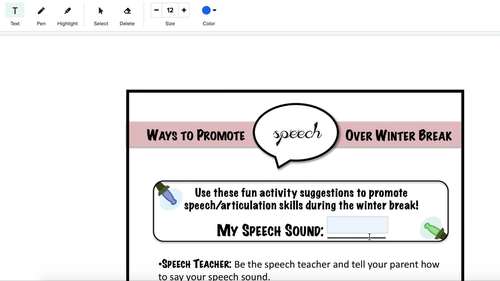 Parent Handouts | Winter Break | Articulation, Language, Fluency