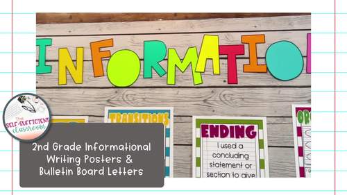 2nd Grade Informational Writing Bulletin Board Set | TPT