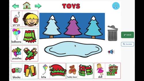 Preschool Vocabulary GAME - Build an Elf - Winter/ Christmas - Sound Effect