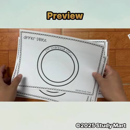 Thanksgiving Placemat Craft – Cut, Color, Write & Paste Activity by ...