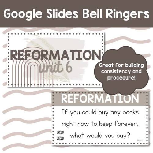 CKLA Grade 5 Unit 6 Reformation: Bell-ringers & Daily Writing Prompts