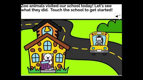 Zoo Animals at School Speech Therapy | WH Questions, Verbs, AAC | TPT