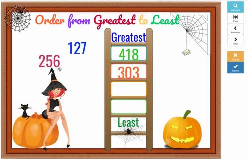 Ordering Numbers Within 1000 (Greatest to Least) | Boom Cards ...