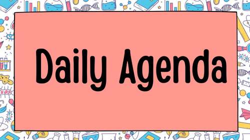 Science Daily Agenda Slides Template For Middle & High School | TPT