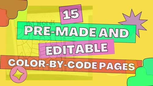 Editable Color by Code Halloween by The First Grade Lunchbox | TPT