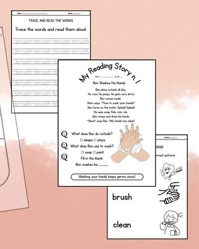 Reading Comprehension Personal Hygiene Daily Hygiene Skills by KinderlyZ