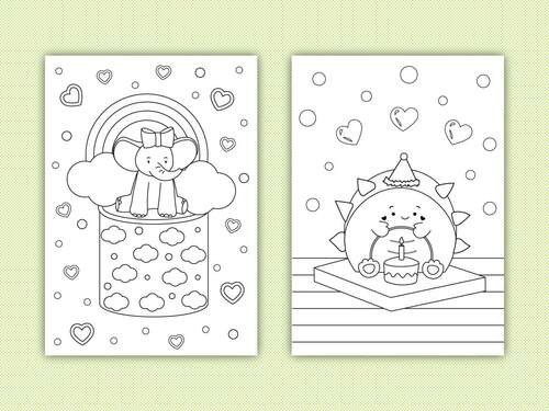 10 PRINTABLE Animal Cake Coloring Pages for Kids, Kid's Activity Pages