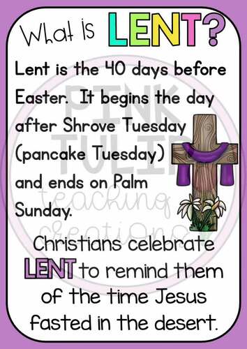 Lent Posters - Classroom Decor by Pink Tulip Teaching Creations | TPT