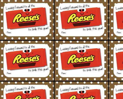 Cute Reeses Chocolate Beginning of Year (BOY) Gift Tag | TPT
