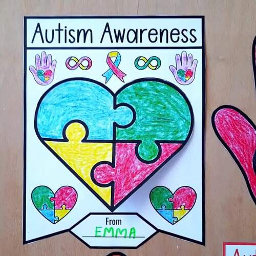 Autism Awareness Writing Craft Activities Autism Acceptance Month ...