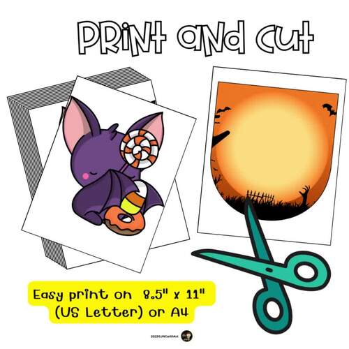 Halloween Highland Cow Bulletin Board Kit | Classroom Door Decor | Editable