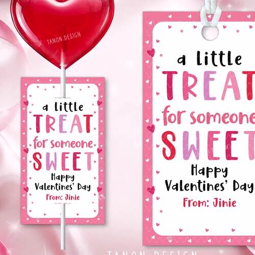 a Little Treat for someone sweet Gift Tag, Treat Tags, Valentine Friend ...