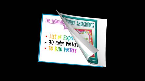 Classroom Expectations Posters - Classroom Management Behavioral System ...