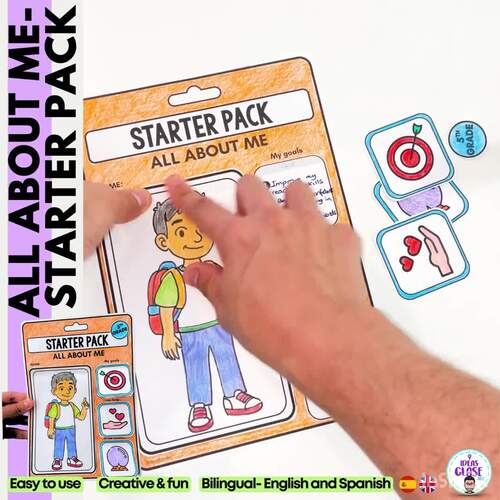 Back to School Starter Pack template ai All About Me Craftivity English ...
