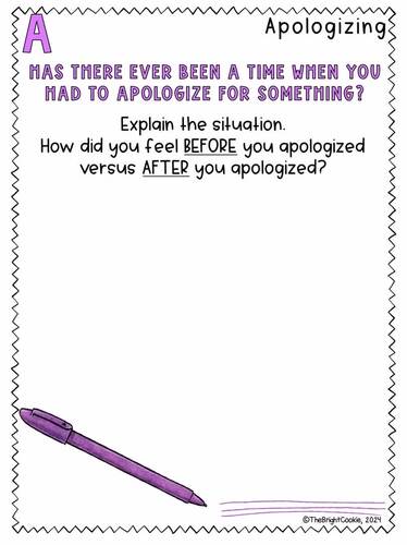 SEL Activities from A to Z | Apologizing, Empathy, Optimism, Worry ...
