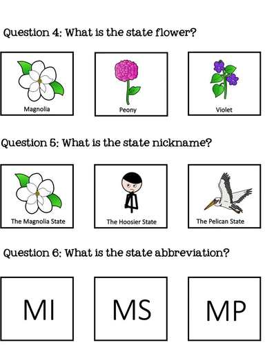 Mississippi Quiz and Pre/Post Assessment 50 States, Special Education