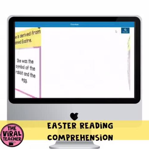 Easter Reading Comprehension Passages Boom Cards™ by The Viral Teacher