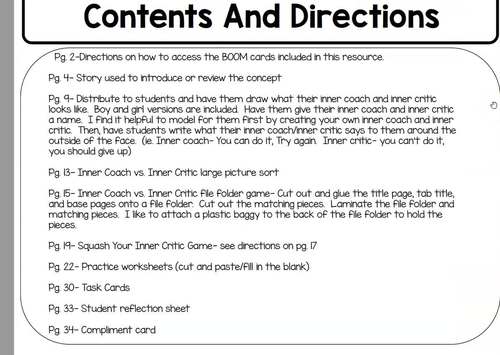 Positive Self-Talk- Emotional Regulation + BOOM Cards by Totally Autism