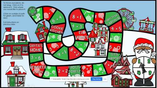 Addition to 10 Christmas Game PPT by Louisiana Littles | TPT