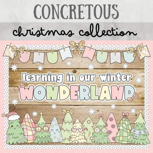 Winter Christmas Bulletin Board Ideas Kit Reading Groovy Calm Pastel ...
