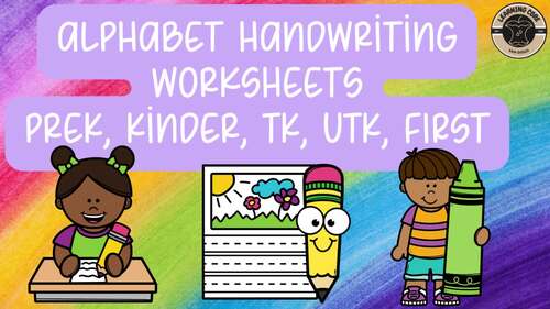 Alphabet Handwriting Worksheet Bundle PreK TK Kindergarten First ...