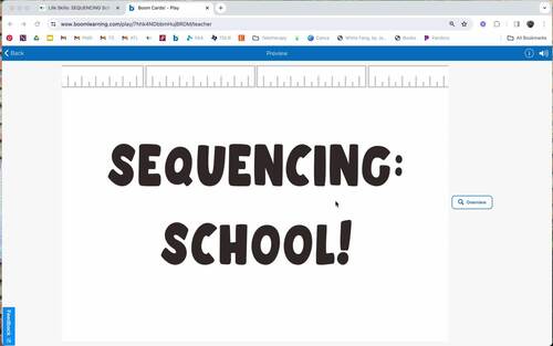 Life Skills: SEQUENCING School- Secondary High School & Middle School BOOM