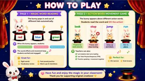 Editable Bunny Pop-Up Game | Sight Words | ESL PPT Game | TPT