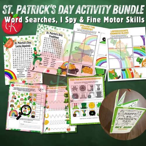 St. Patrick’s Day Activity Bundle – Word Searches, I Spy, Fine Motor ...