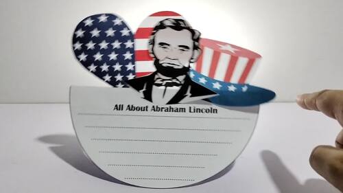 Abraham Lincoln Craft Writing Activity Presidents Day February | TPT