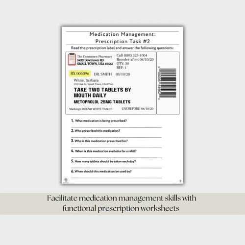 Functional Skills: Medication Management, Reading Prescriptions | TPT