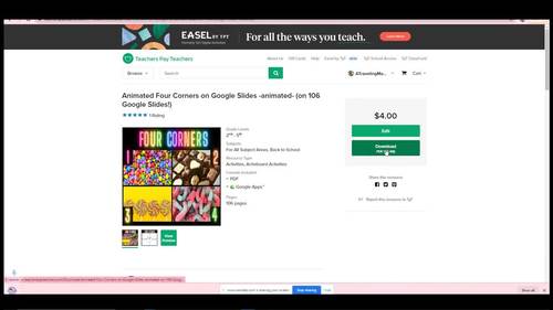 Four Corners on Google Slides -animated- 106 Google Slides! | TpT