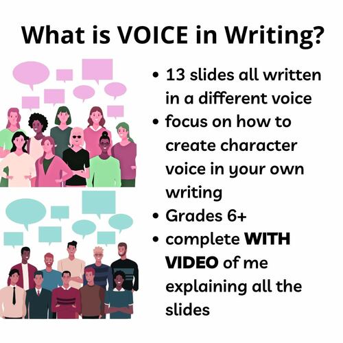 Teaching VOICE in writing by Learn English with Marisa | TPT